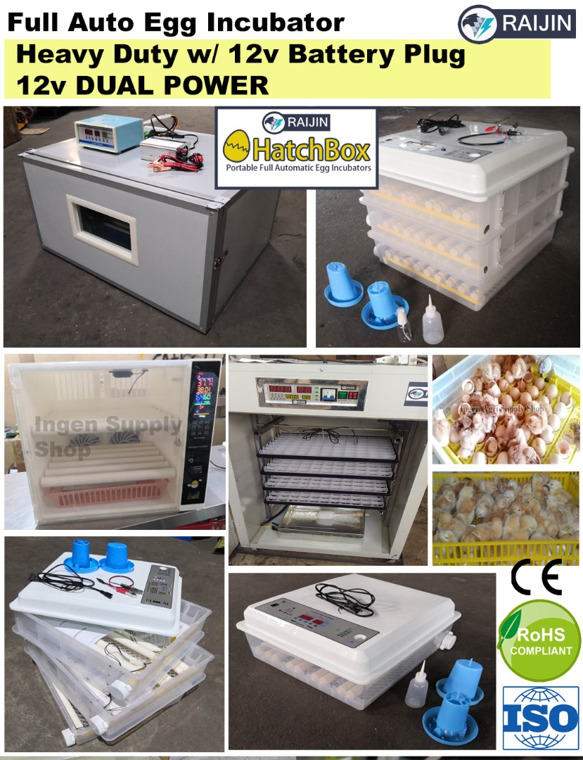 egg incubators heavy duty LED with battery plug DUAL POWER BNEW on ...