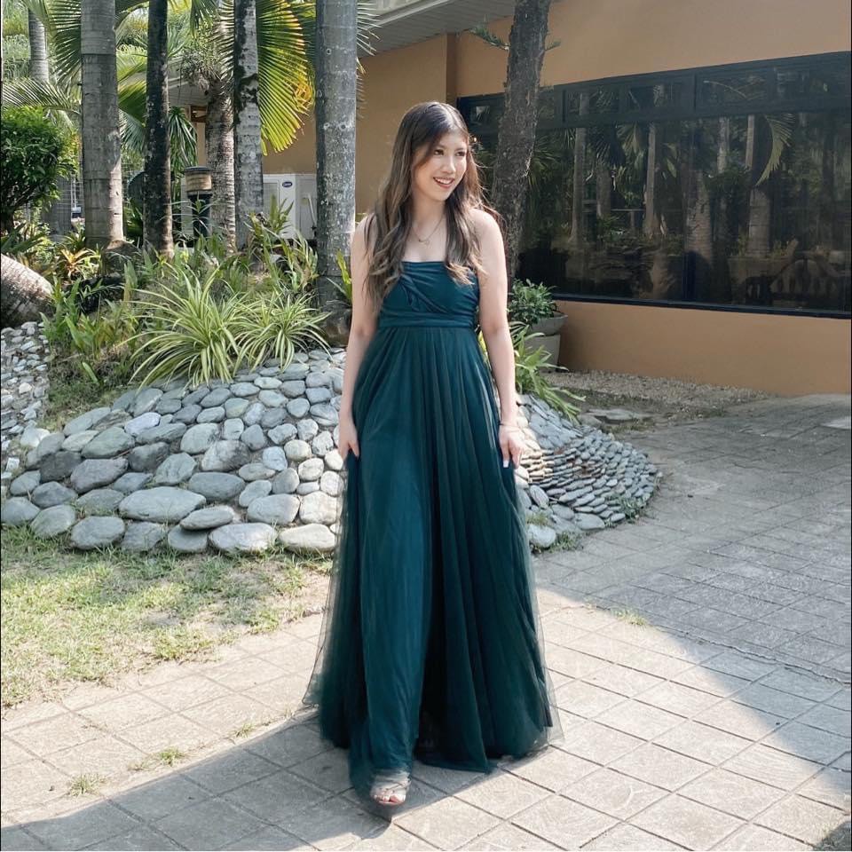 Emerald Green Infinity Bridesmaid Dress with Tulle on Carousell