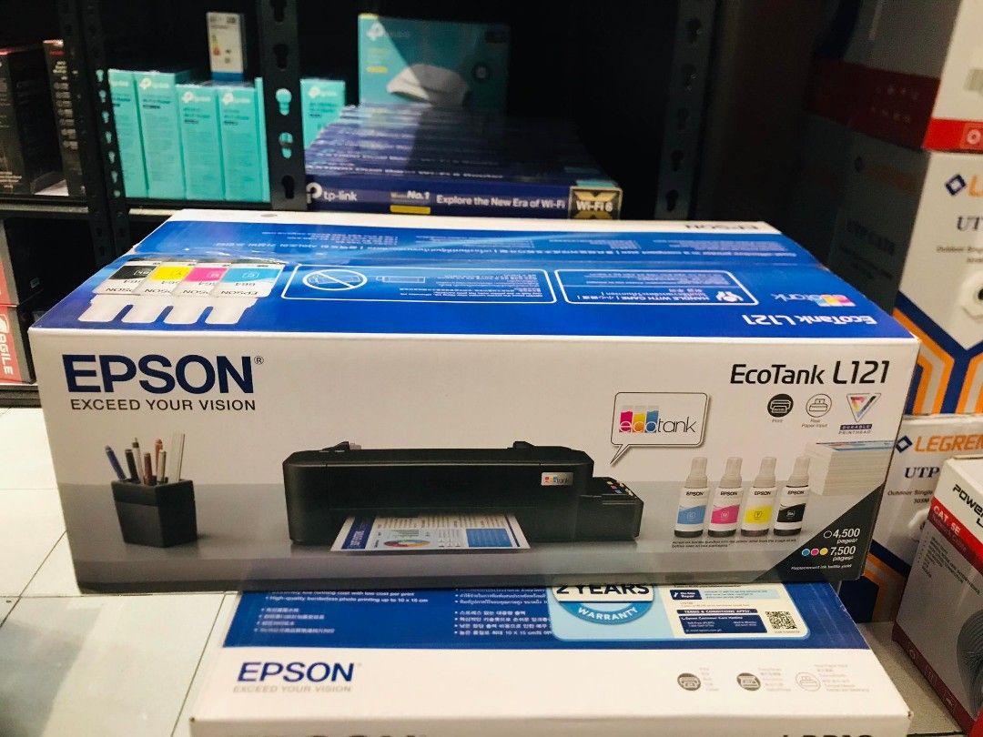 ⚡Epson EcoTank L121 A4 Inkjet SIngle Function Printer, Computers & Tech ...