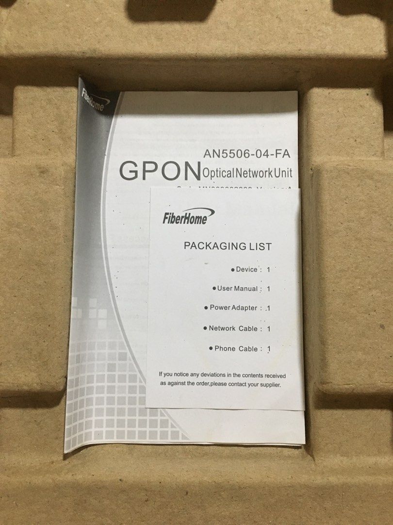 FiberHome AN5506-04-FA GPON ONU, Computers & Tech, Parts & Accessories ...