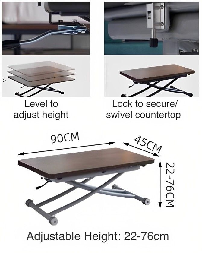 Foldable Coffee Table Study Desk Computer Table Dining Table Extendable ...