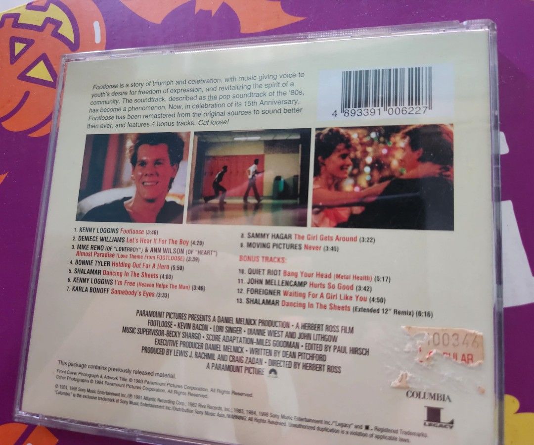 Footloose Soundtrack Special edition, Hobbies & Toys, Music & Media, CDs & DVDs on Carousell