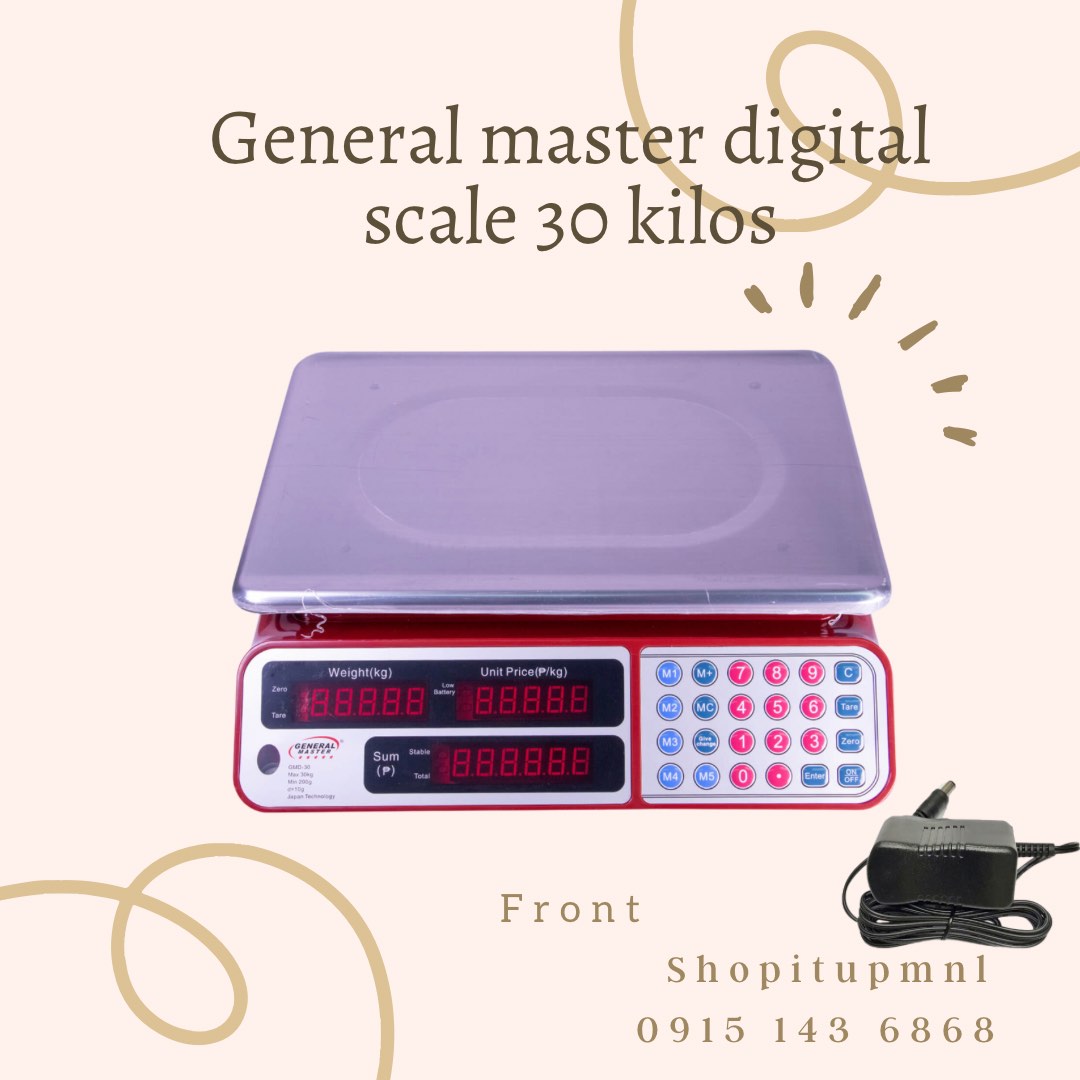 General Master digital scale 30 kilos on Carousell