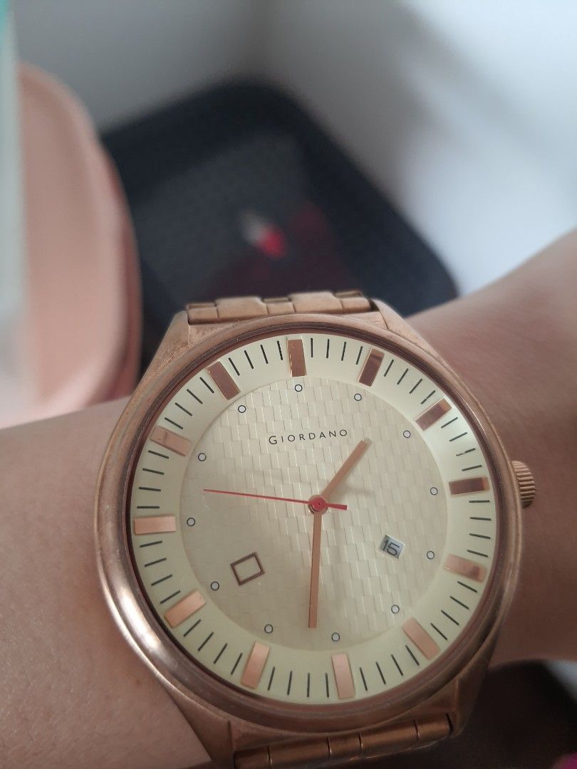 Giordano Rose Gold Watch (unisex), Women's Fashion, Watches ...
