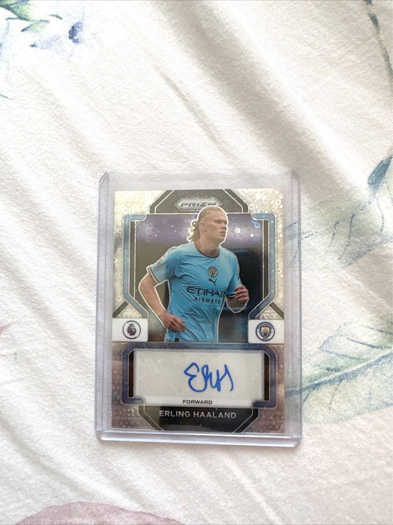 HAALAND AUTOGRAPH PRIZM CARD, Hobbies & Toys, Memorabilia ...