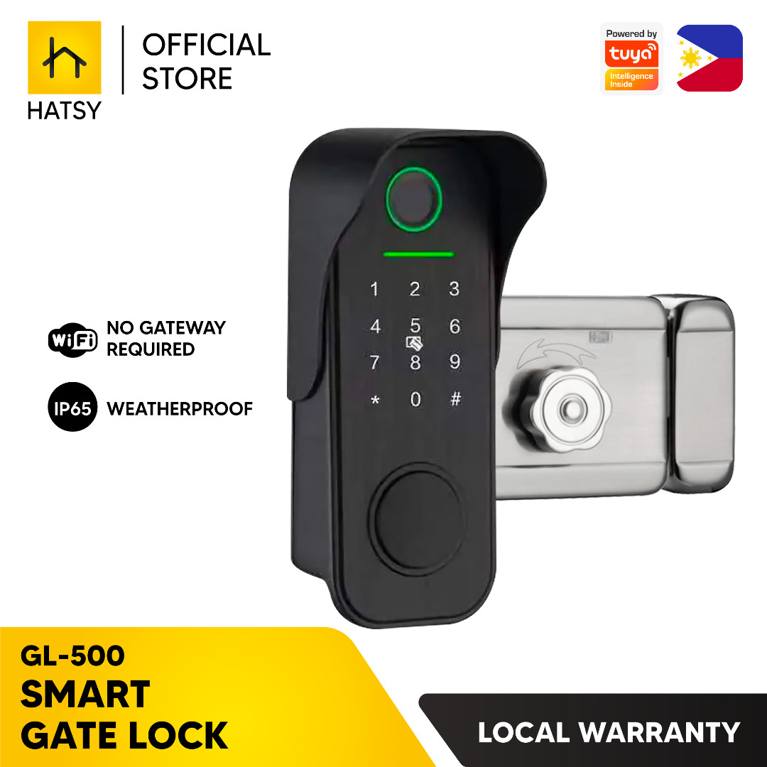 HATSY - (NEW ARRIVAL), Wi-Fi Digital Gate Lock, Fingerprint, Passcode ...