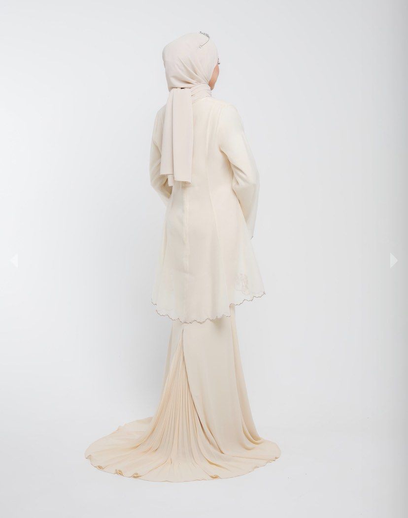 Baju nikah/ kahwin/ raya Hijabistahub Fahara Dress (Champagne), Women's ...