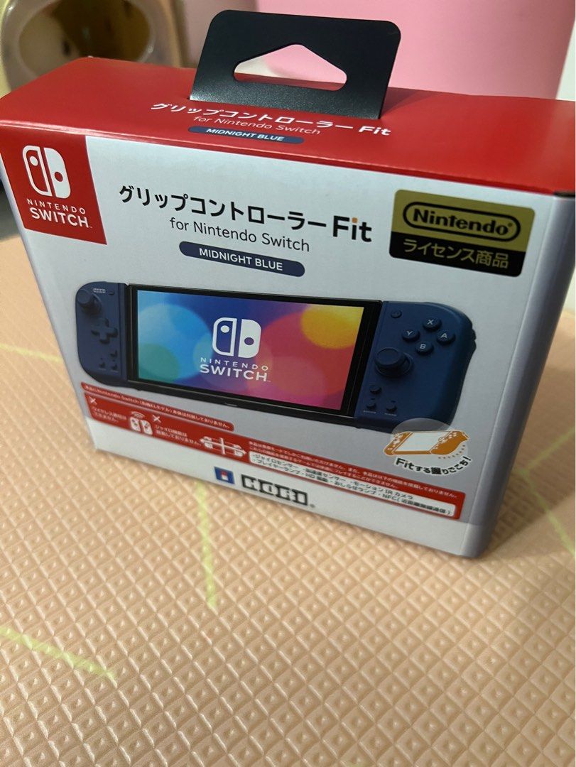 HORI Grip Controller Fit aka Split Pad Compact (Midnight Blue) for Nintendo Switch, Video Gaming ...