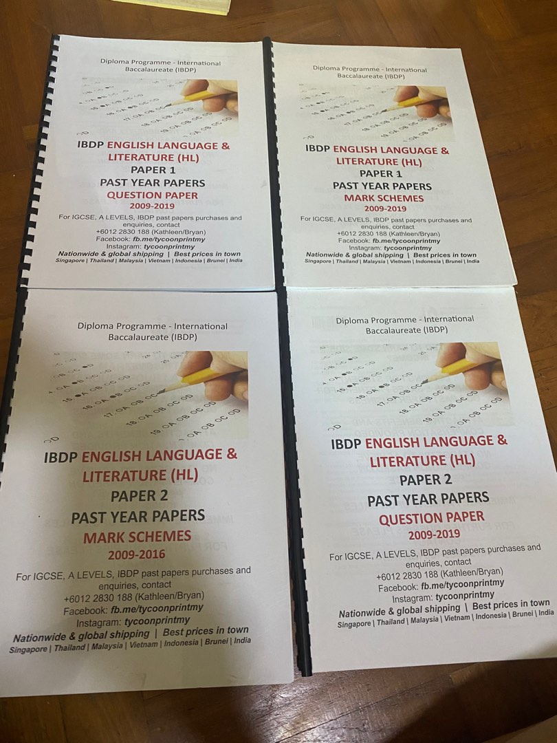 IBDP English HL past papers and mark schemes, Hobbies & Toys, Books ...