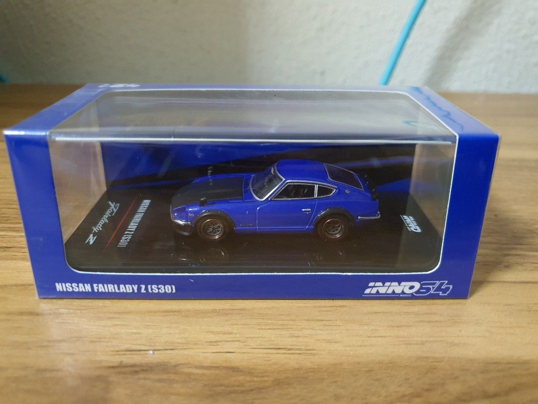 Inno64 Datsun Fairlady 240z "Blue with Carbon Hood" 1/64, Hobbies & Toys, Toys & Games on Carousell