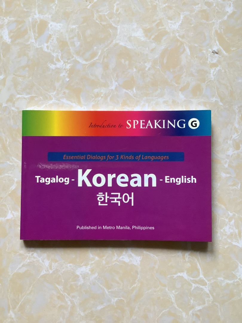 Introduction to Speaking (Tagalog-Korean-English), Hobbies & Toys ...