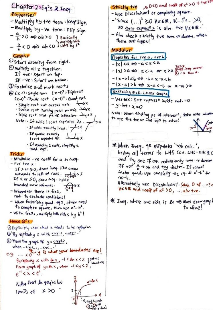 JC 1/Y5 A Level Mathematics Notes, Hobbies & Toys, Books & Magazines ...