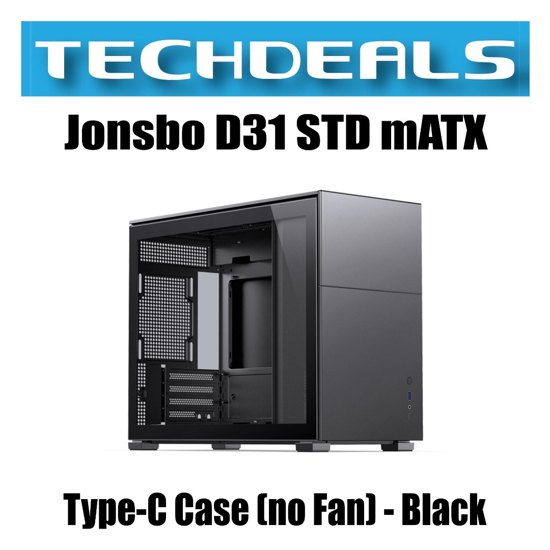 Jonsbo D31 STD mATX Type-C Case (no Fan) - Black, Computers & Tech ...