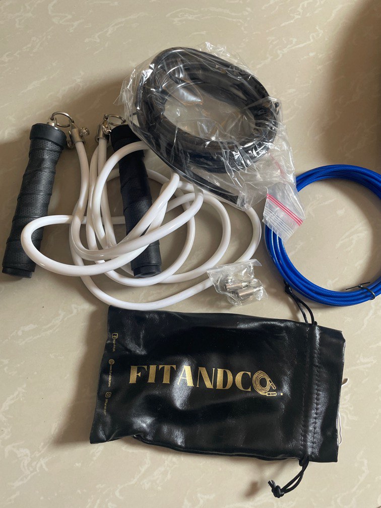 Jump rope set (weighted and normal) on Carousell