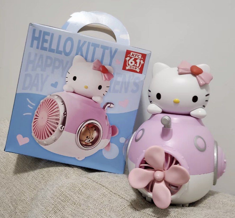 KFC Sanrio Hello Kitty Toy Fan , Hobbies & Toys, Toys & Games on Carousell