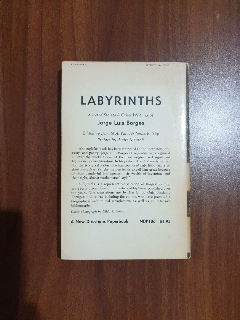 Labyrinths by Jorge Luis Borges, Hobbies & Toys, Books & Magazines ...