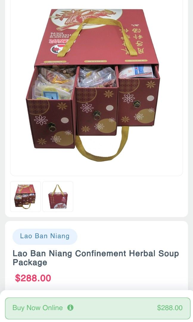 Lao ban niang confinement herbal soup package, Food & Drinks, Packaged ...