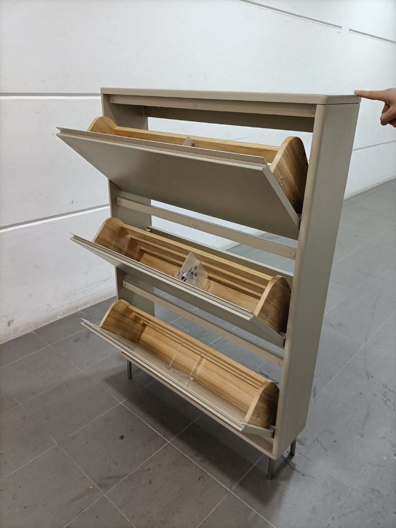 LAYEK Shoe Cabinet in TAUPE, Furniture & Home Living, Furniture ...