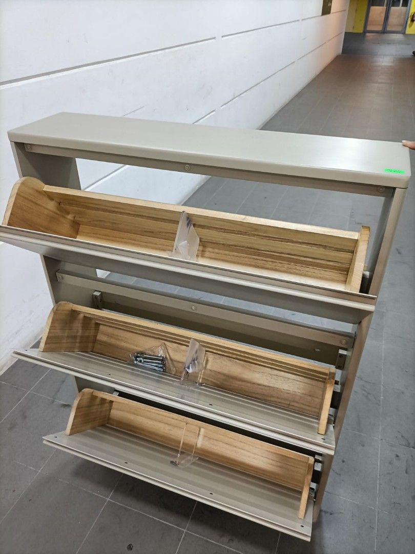 LAYEK Shoe Cabinet in TAUPE, Furniture & Home Living, Furniture ...