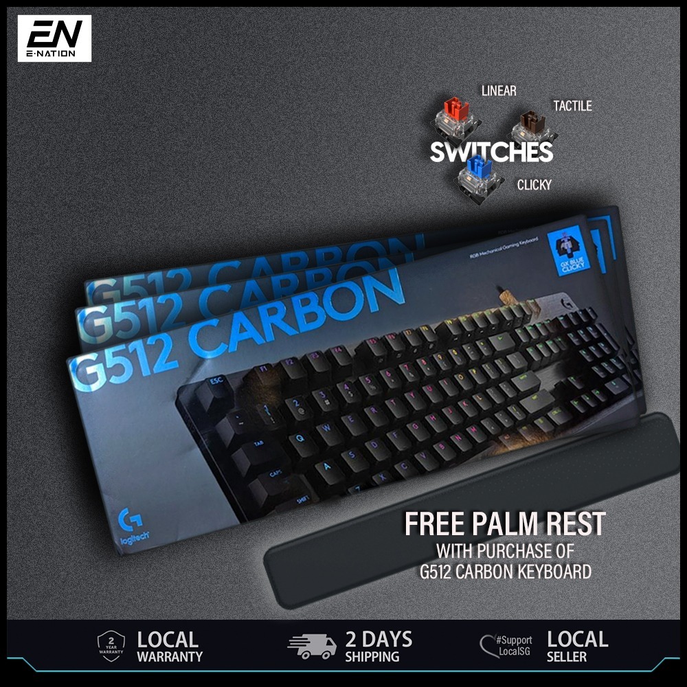 Logitech G512 Carbon RGB Lightsync Mechanical Gaming Keyboard ...