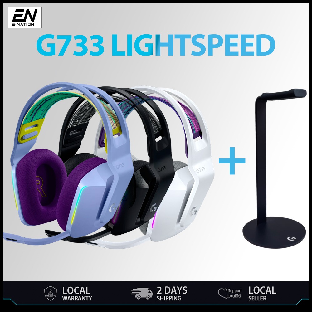 Logitech G733 Lightspeed Wireless Gaming Headset with Suspension ...