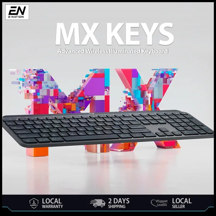 Logitech MX Keys Advanced Illuminated Wireless Keyboard, Bluetooth ...