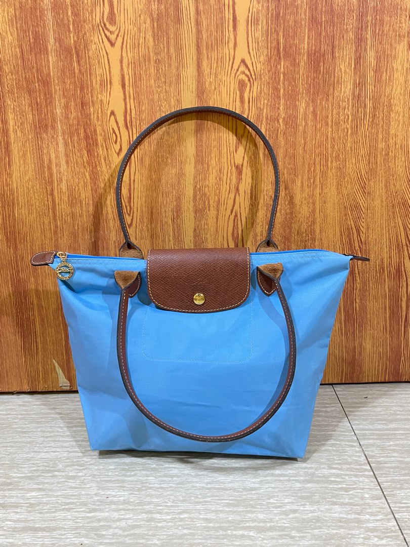 Longchamp Baby Blue Le Pliage Handbag, Women's Fashion, Bags & Wallets ...