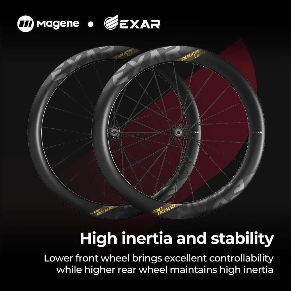 Magene EXAR Ultra 2023 Carbon Fiber Disc Wheelset With Carbon Spokes ...