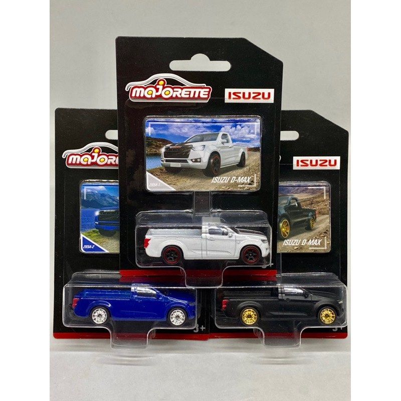 Majorette ISUZU D-MAX Metallic White Blue Matte Black Pickup Truck 1/61 1/64 Diecast Car [7cm x ...