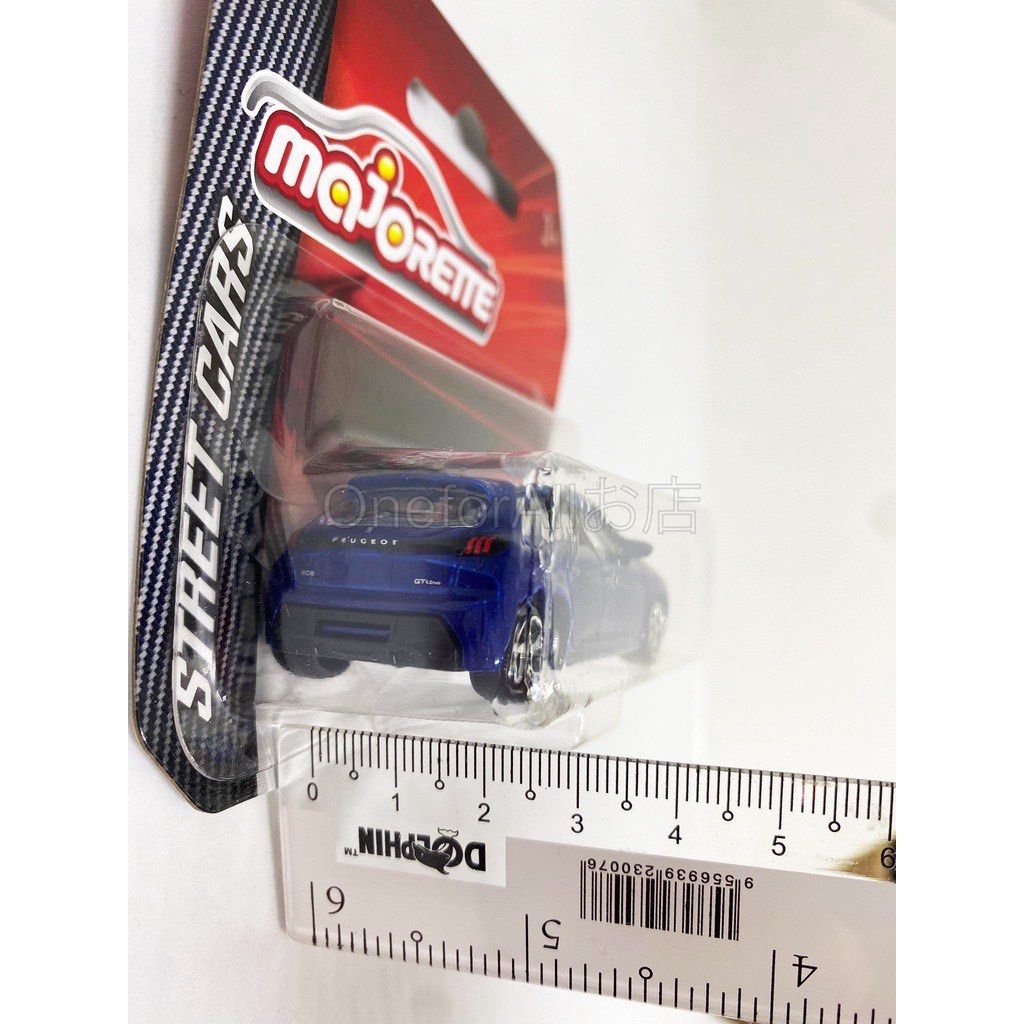 Majorette PEUGEOT 208 GT LINE Metallic Blue 1/55 1/64 Diecast Car [7cm x 2.5cm x 2cm] Hotwheels ...
