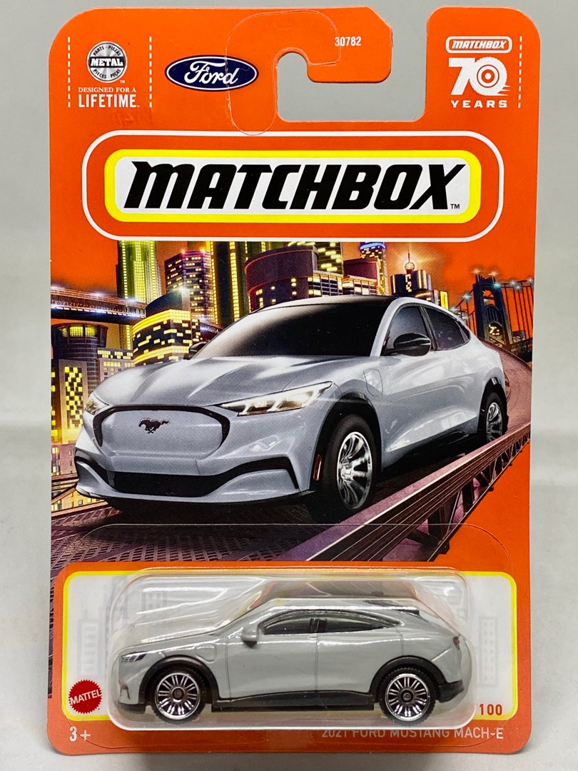 MBX Matchbox 2021 FORD MUSTANG MACH E Carbonized Grey Electric Vehicle ...