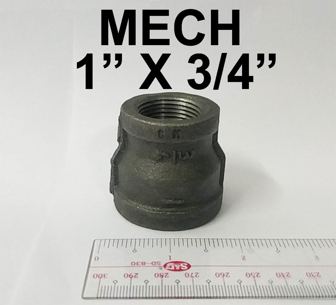 Mech Bi Bell Reducer 1 X 3 4 Sch40 Standard Black Iron Threaded Screw