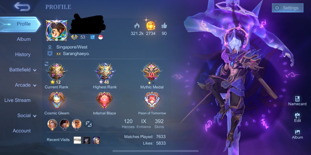Mobile legend stacked acc/Ml account, Video Gaming, Gaming Accessories ...