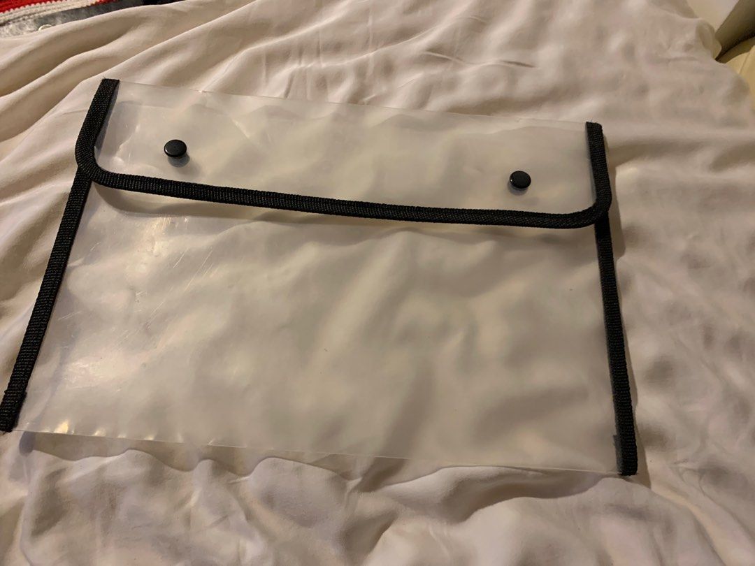 National Bookstore clear with black trimming plastic envelope, Hobbies ...