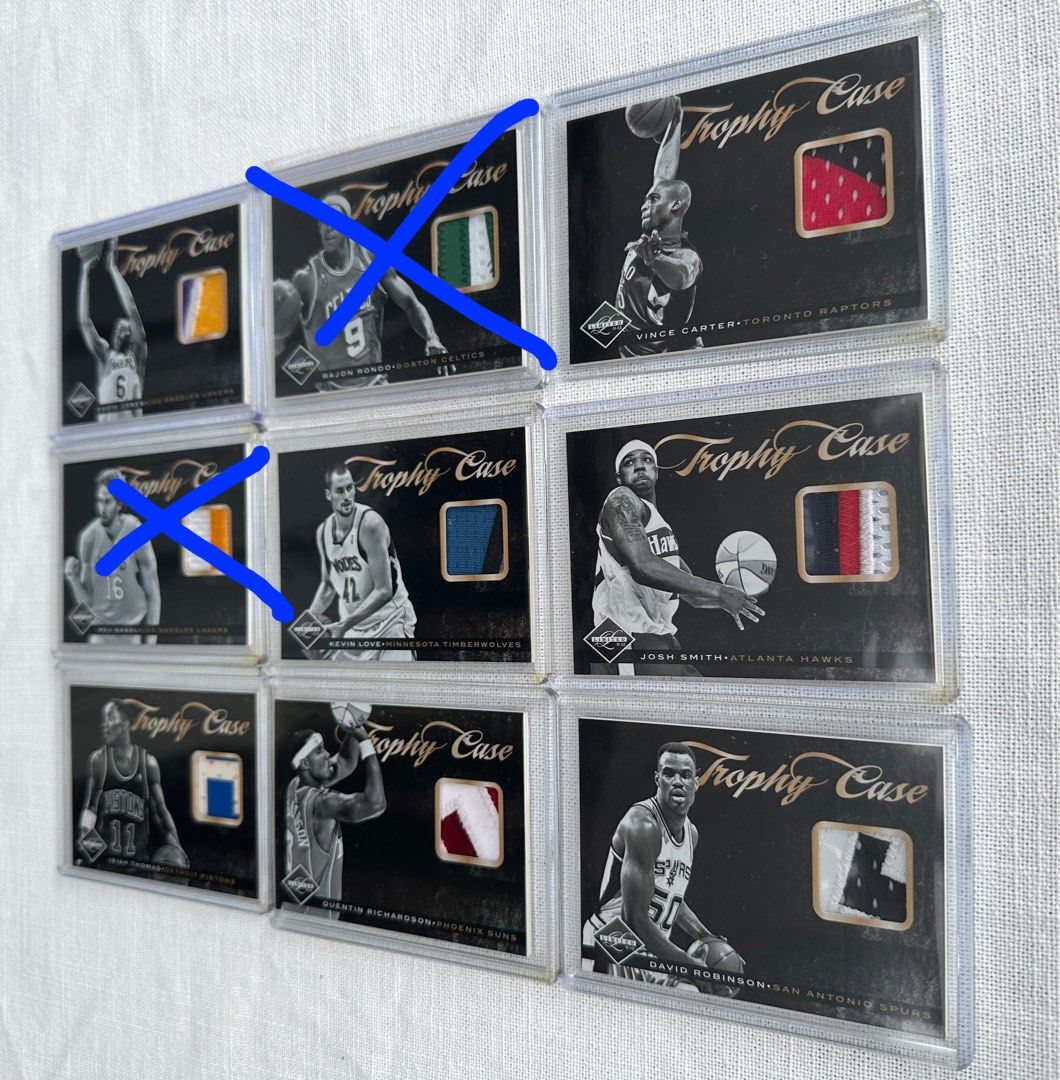 NBA basketball auto patch game used cards trophy case limited /25 /10 ...