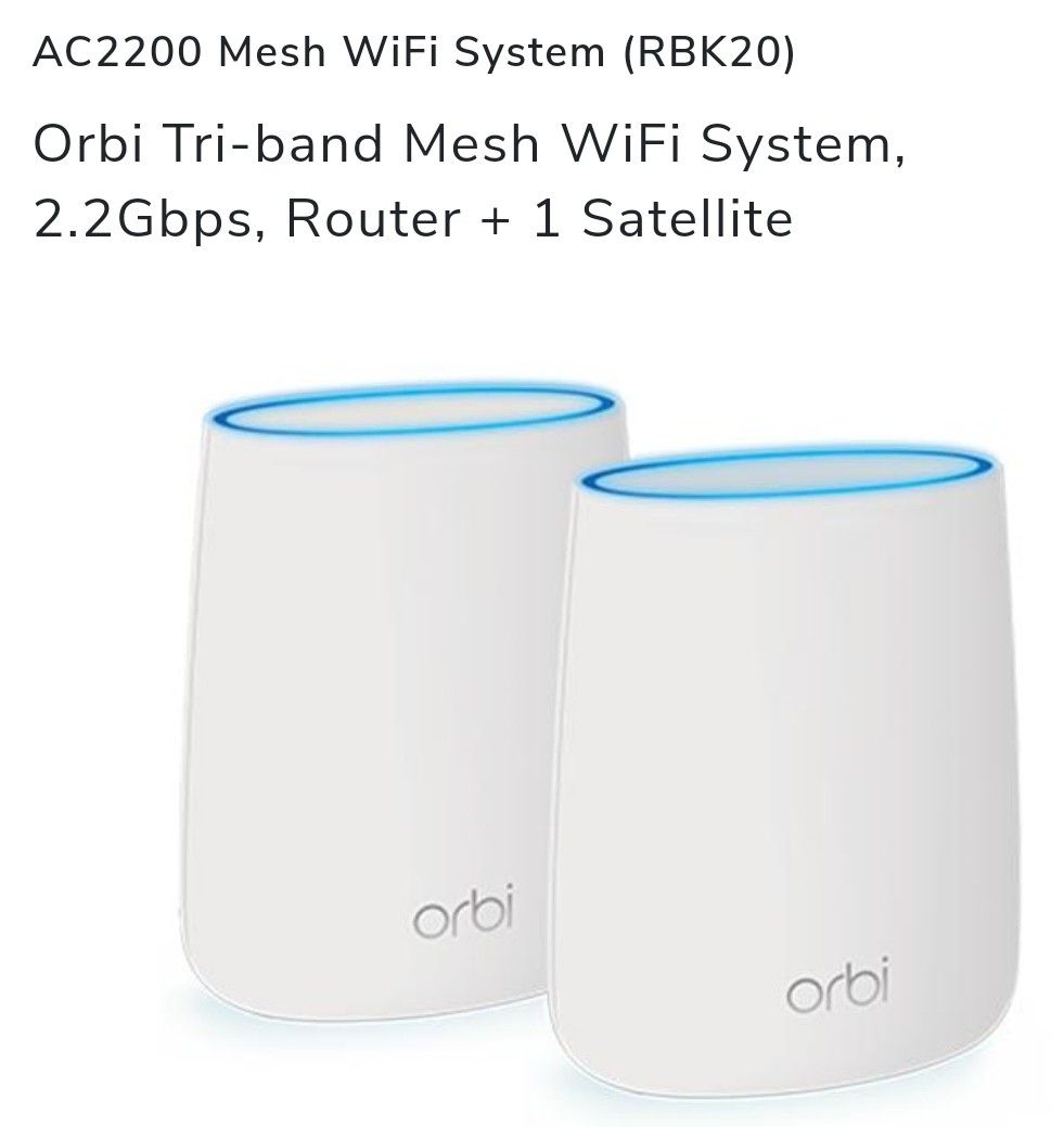 Netgear Orbi router mesh rbk20 ac2200, Computers & Tech, Parts ...