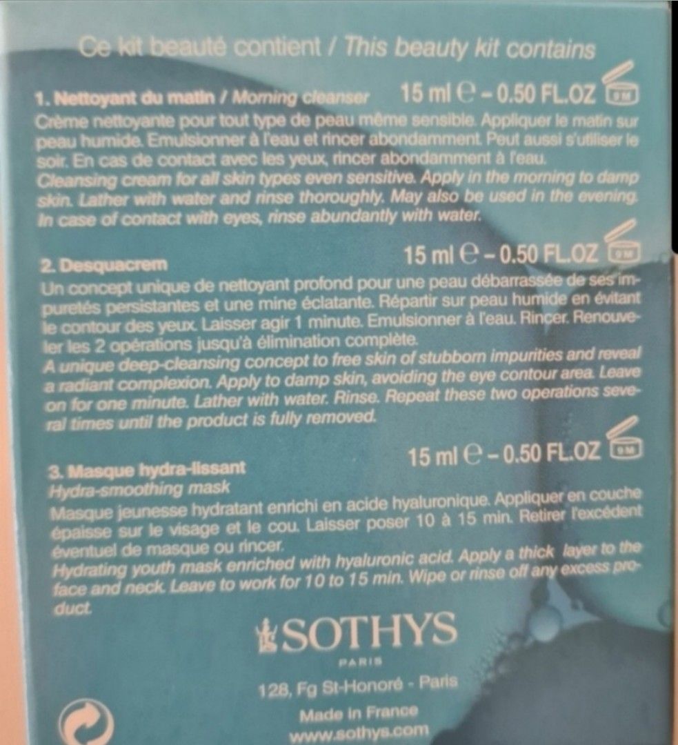 New Sothys Travel Size Set, Beauty & Personal Care, Face, Face Care on ...