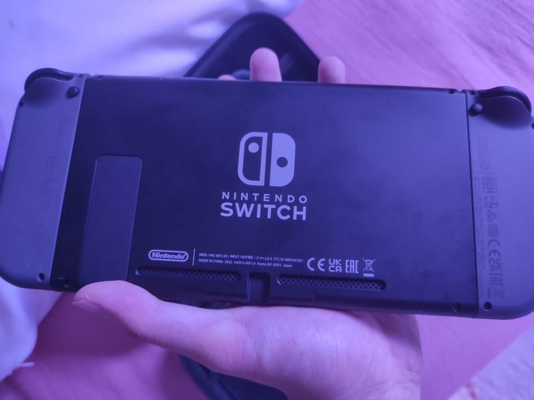 Nintendo Switch Dark / Grey (FULL SET), Video Gaming, Video Game ...