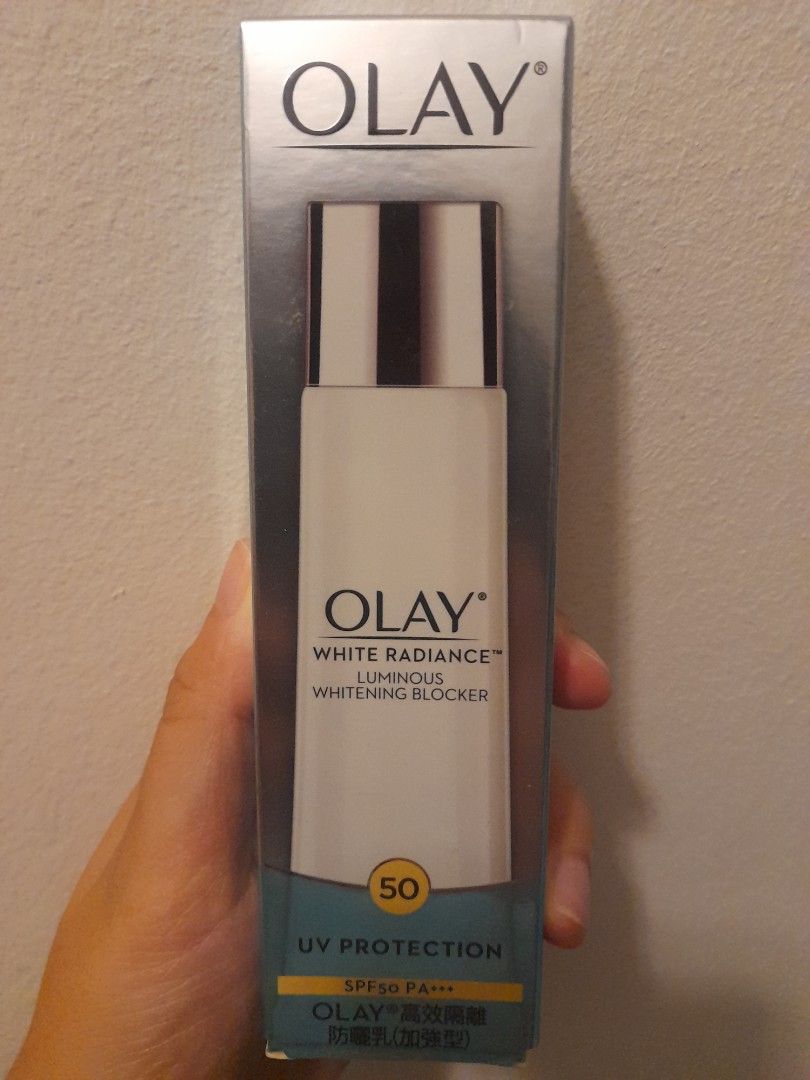 Olay white radiance whitening blocker spf50 pa++, Beauty & Personal ...