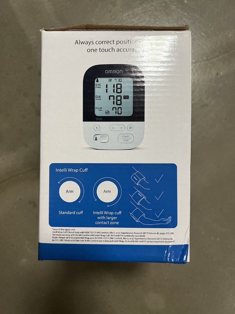OMRON M4 Intelli IT Blood Pressure Monitor, Health & Nutrition, Medical ...