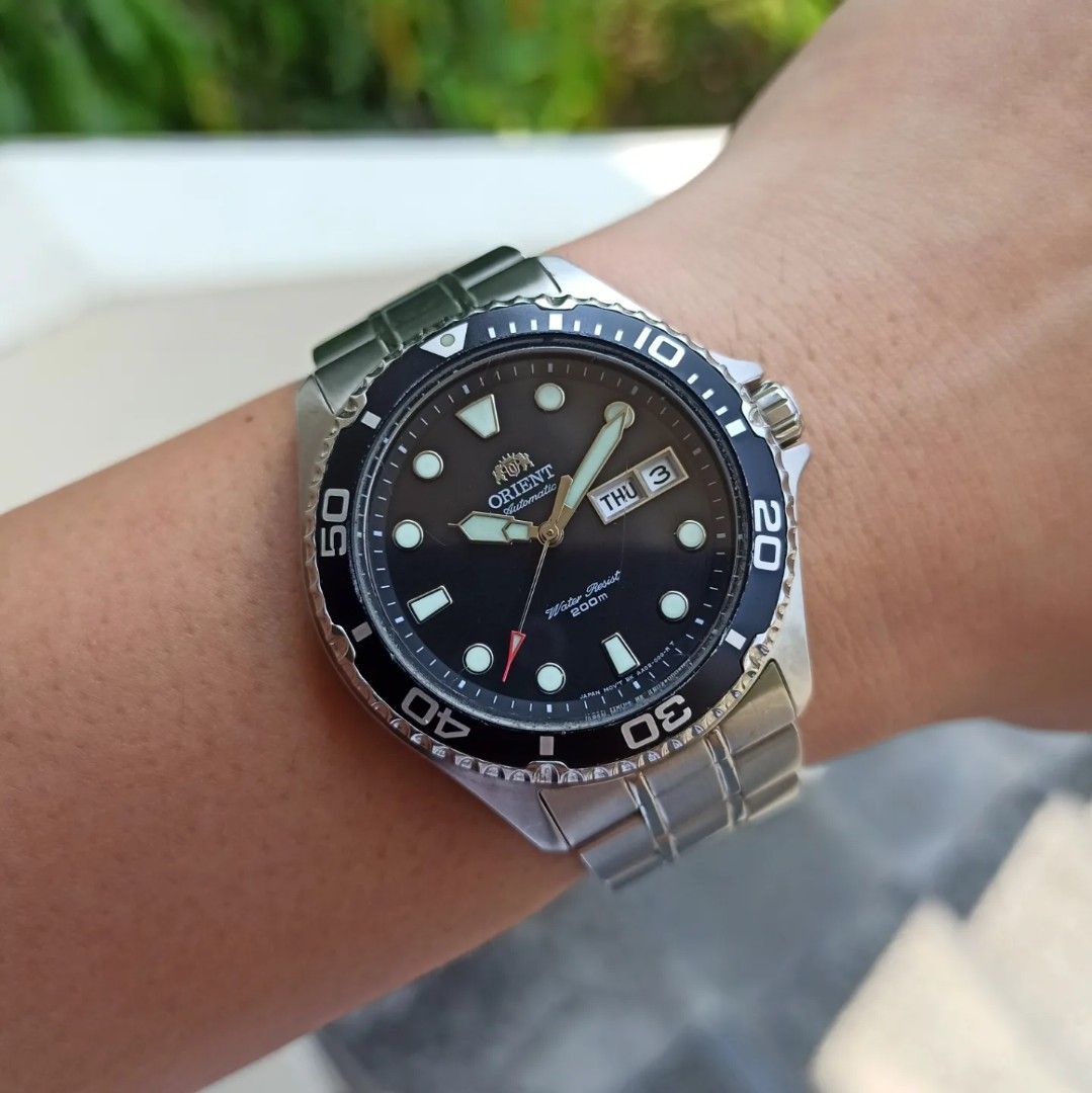 Orient Ray 2 - Raven II Black Divers Watch, Men's Fashion, Watches ...