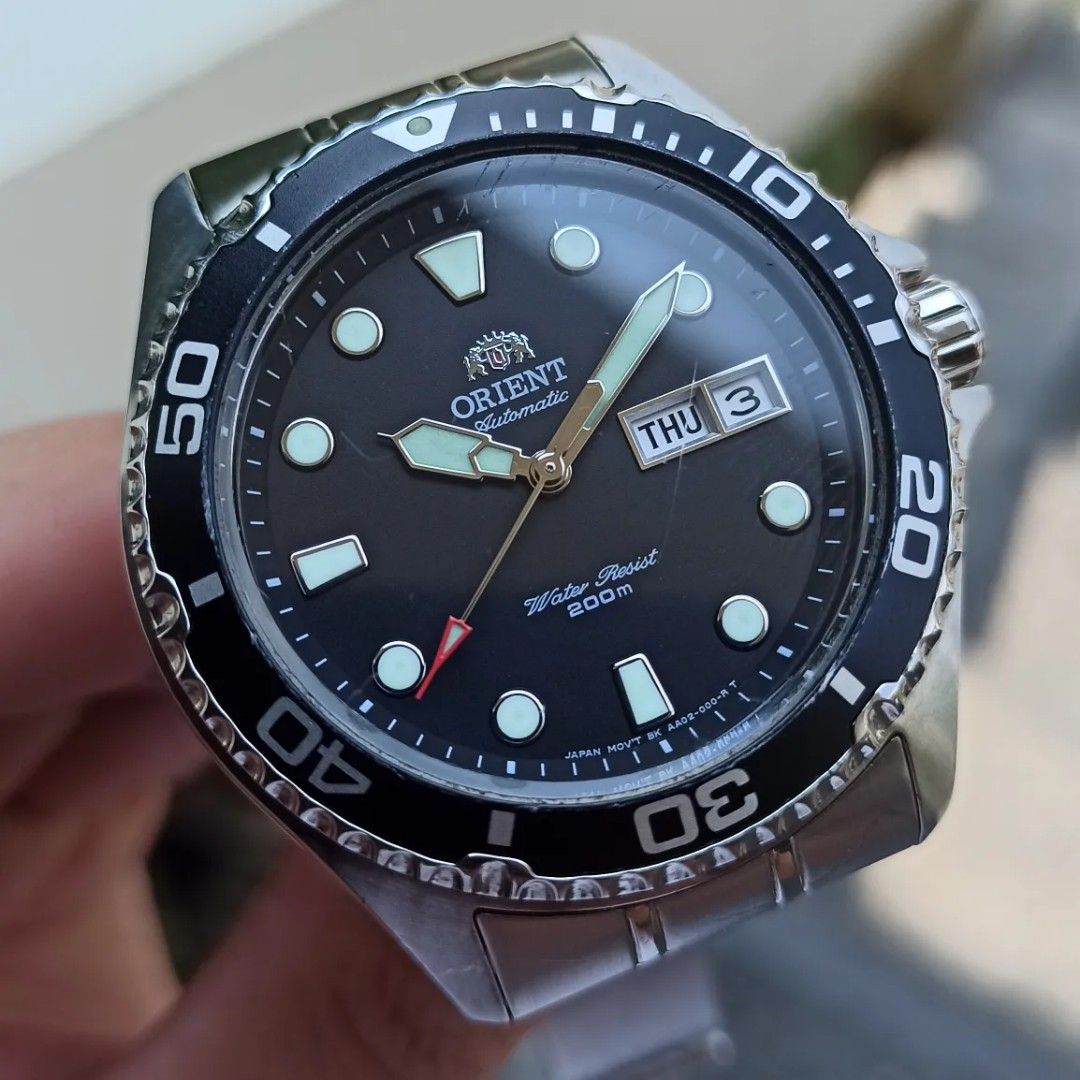 Orient Ray 2 - Raven II Black Divers Watch, Men's Fashion, Watches ...