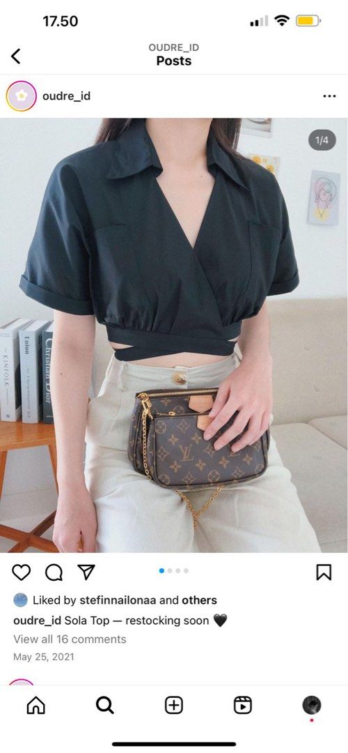 Oudre outer kemeja crop top oudre new, Fesyen Wanita, Pakaian Wanita ...