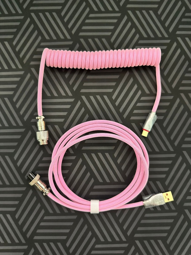 Pink Mechanical keyboard Coiled Cable, Computers & Tech, Parts ...