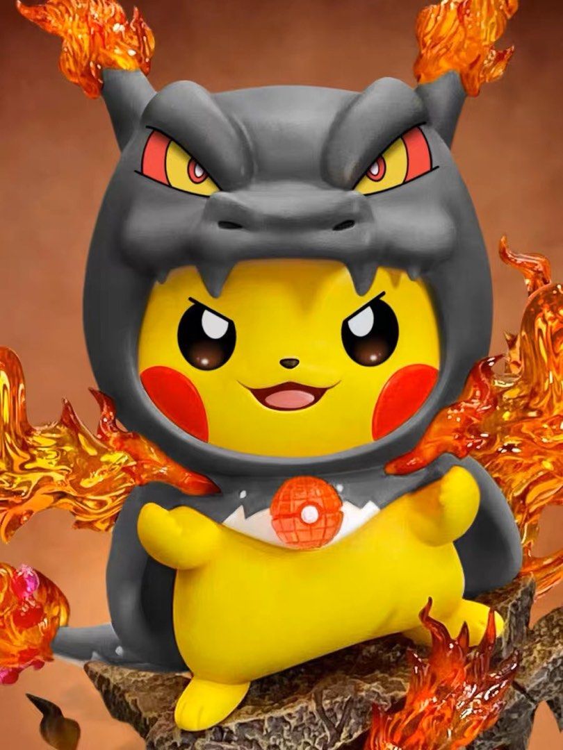 [PO Close] Pokemon|Pikachu X Gigantamax Charizard, Hobbies & Toys, Toys ...