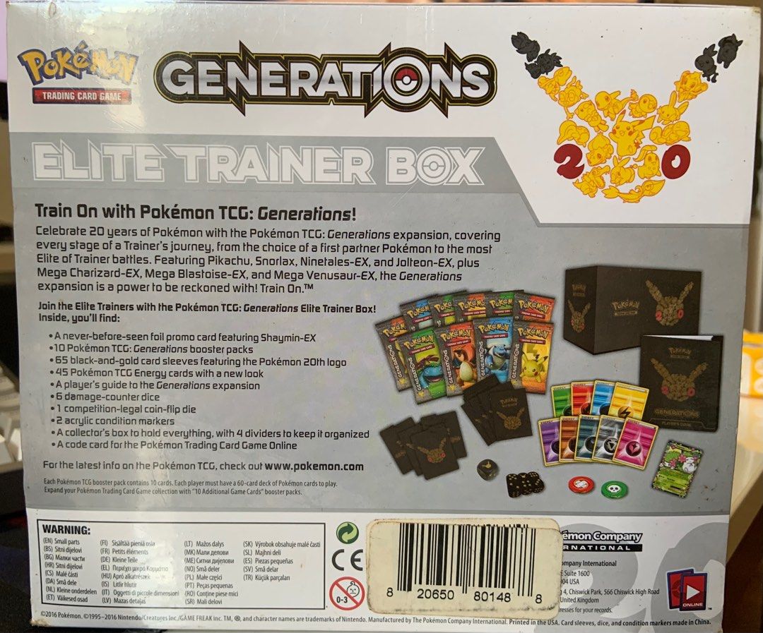 Pokemon Generations(20th Anniversary) ETB, Hobbies & Toys, Toys & Games ...