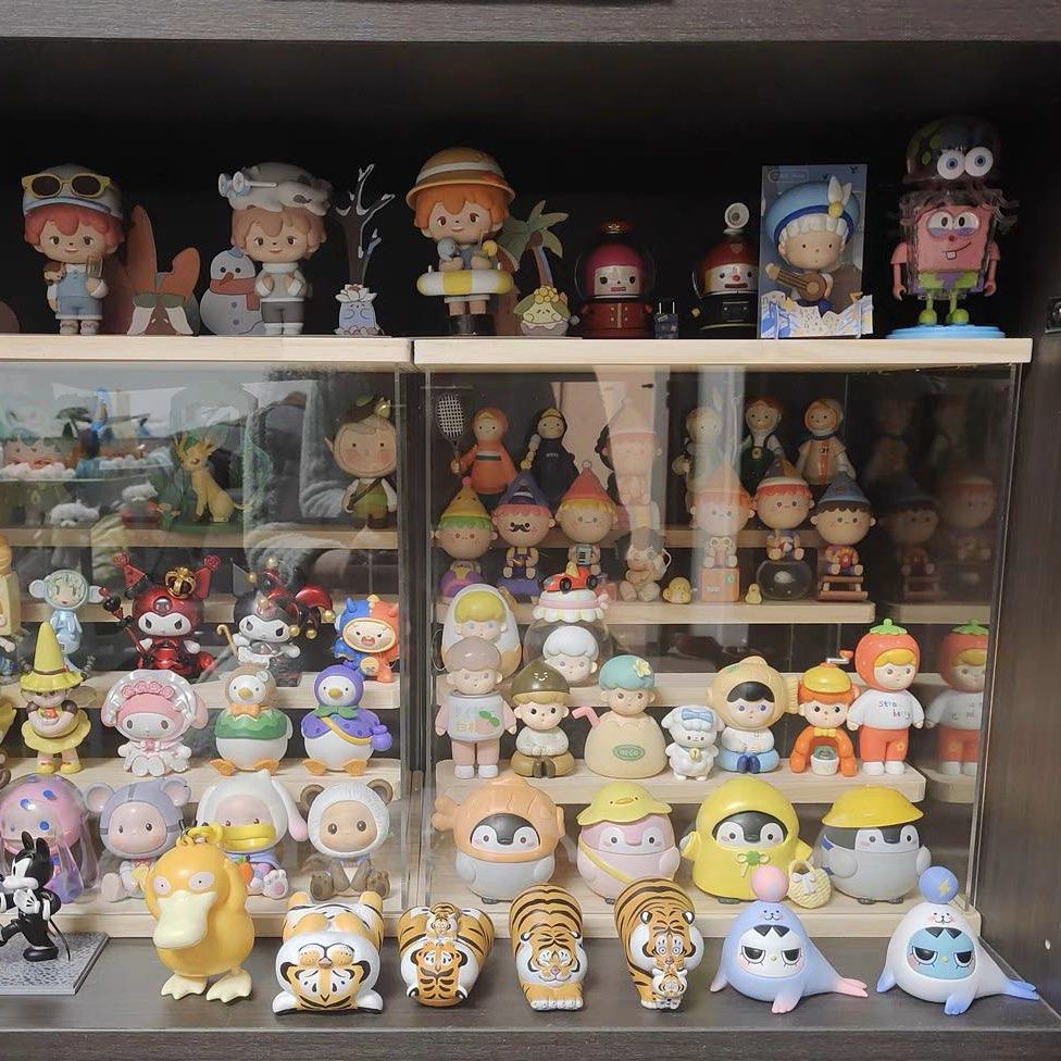 Popmart Display Box (Wood & Acrylic), Furniture & Home Living, Home ...