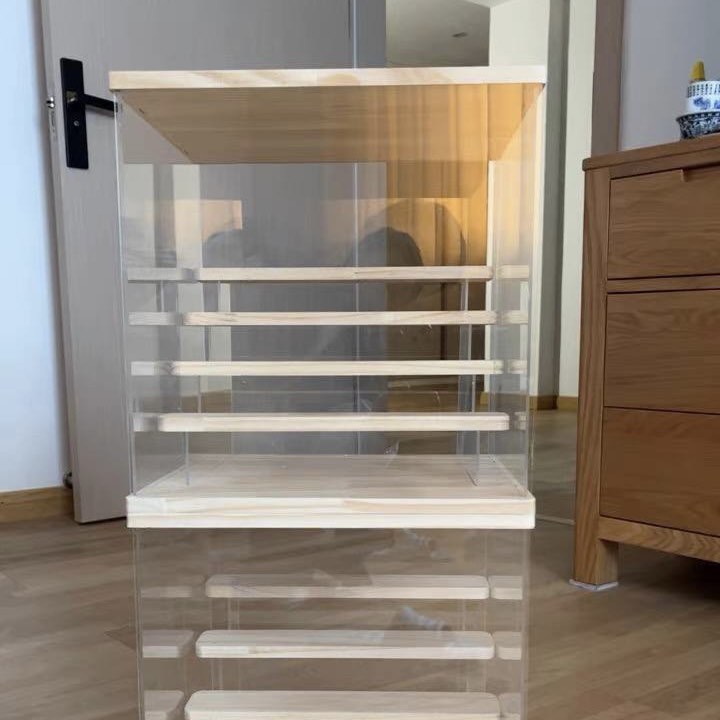 Popmart Display Box (Wood & Acrylic), Furniture & Home Living, Home ...