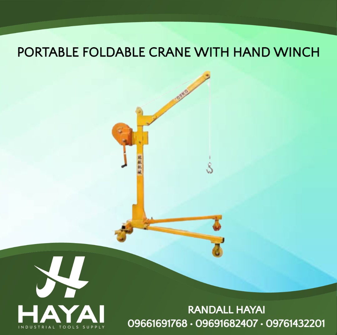 Portable Foldable Crane with Hand Winch, Commercial & Industrial ...