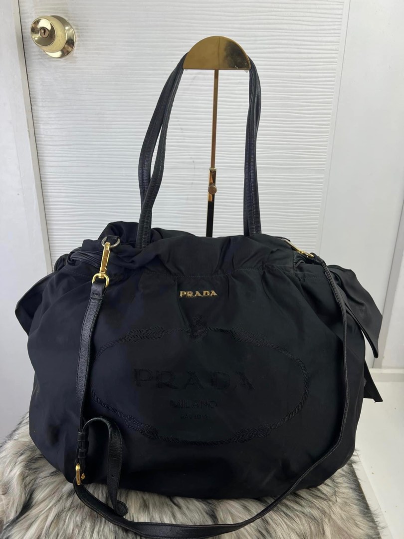 PRADA 2 way bag black Original, Luxury, Bags & Wallets on Carousell